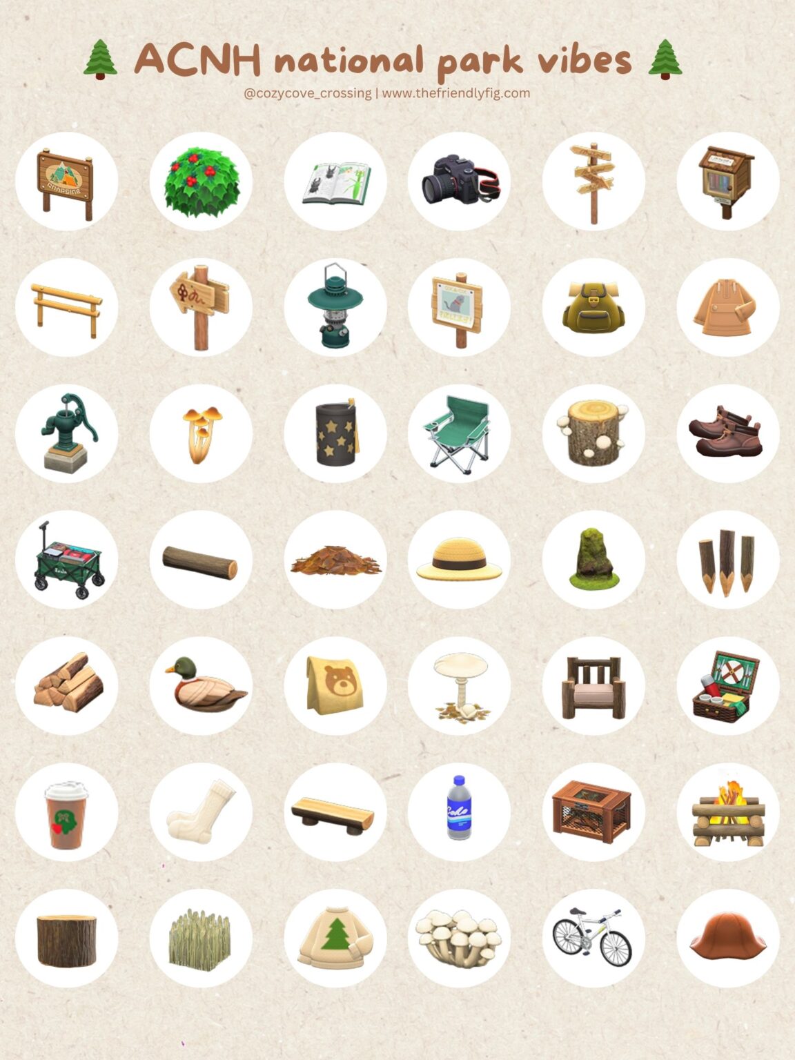 ACNH Item Guides by Theme - The Friendly Fig